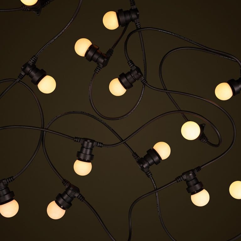 Commercial Festoon String Lighting System - Outdoor Festoon Lights