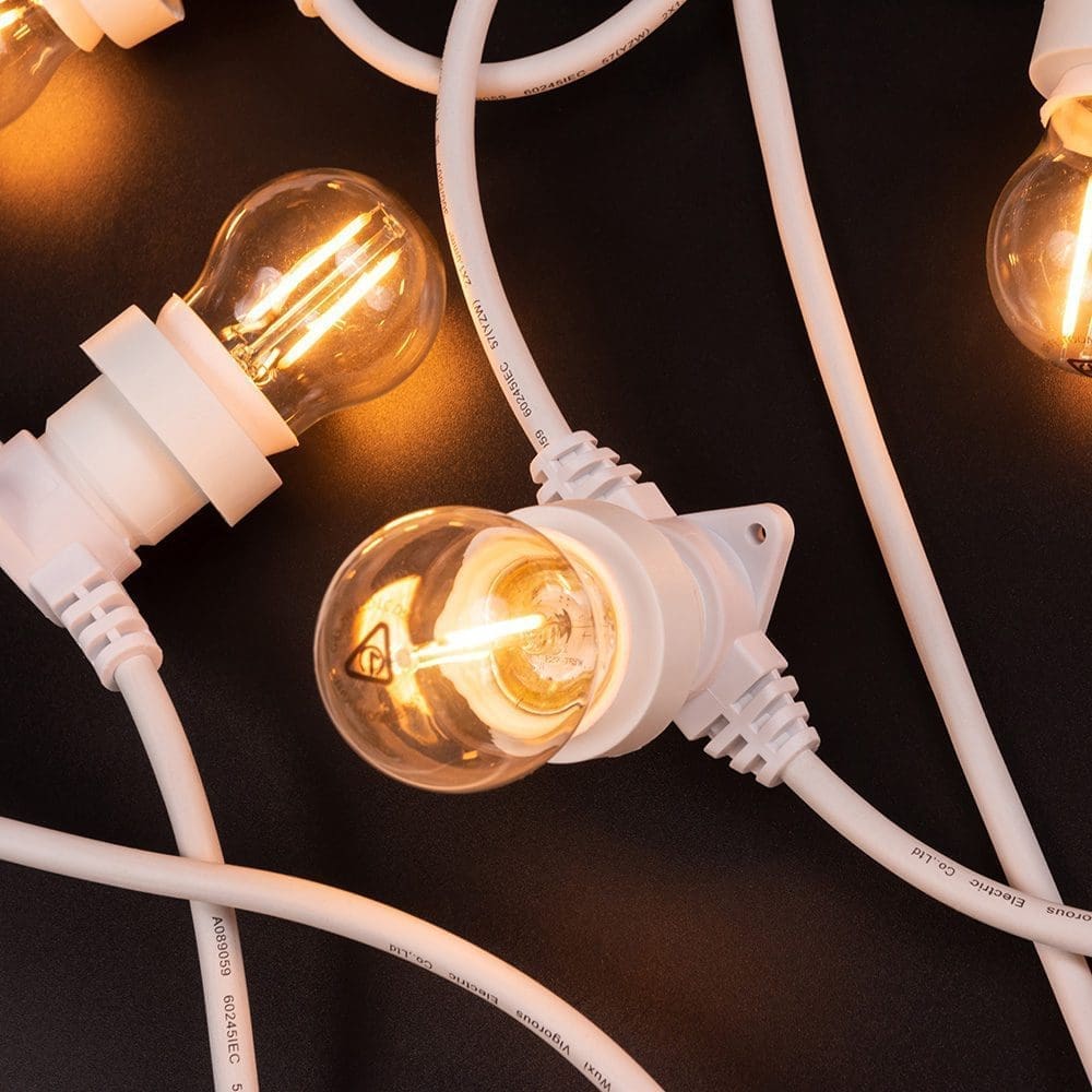 Commercial Festoon String Lighting System - Outdoor Festoon Lights